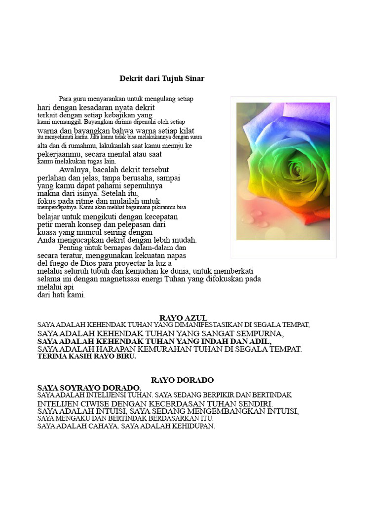 Dekrit Tujuh Sinar | PDF