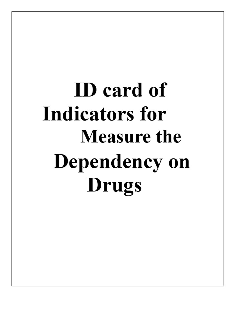 Drug Dependence Assessment Questionnaire | PDF | Substance Dependence ...