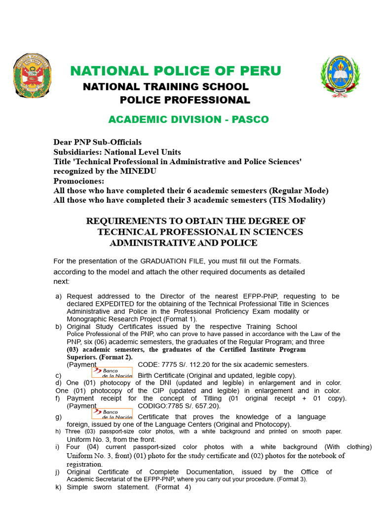 Requirements For PNP Graduation | PDF