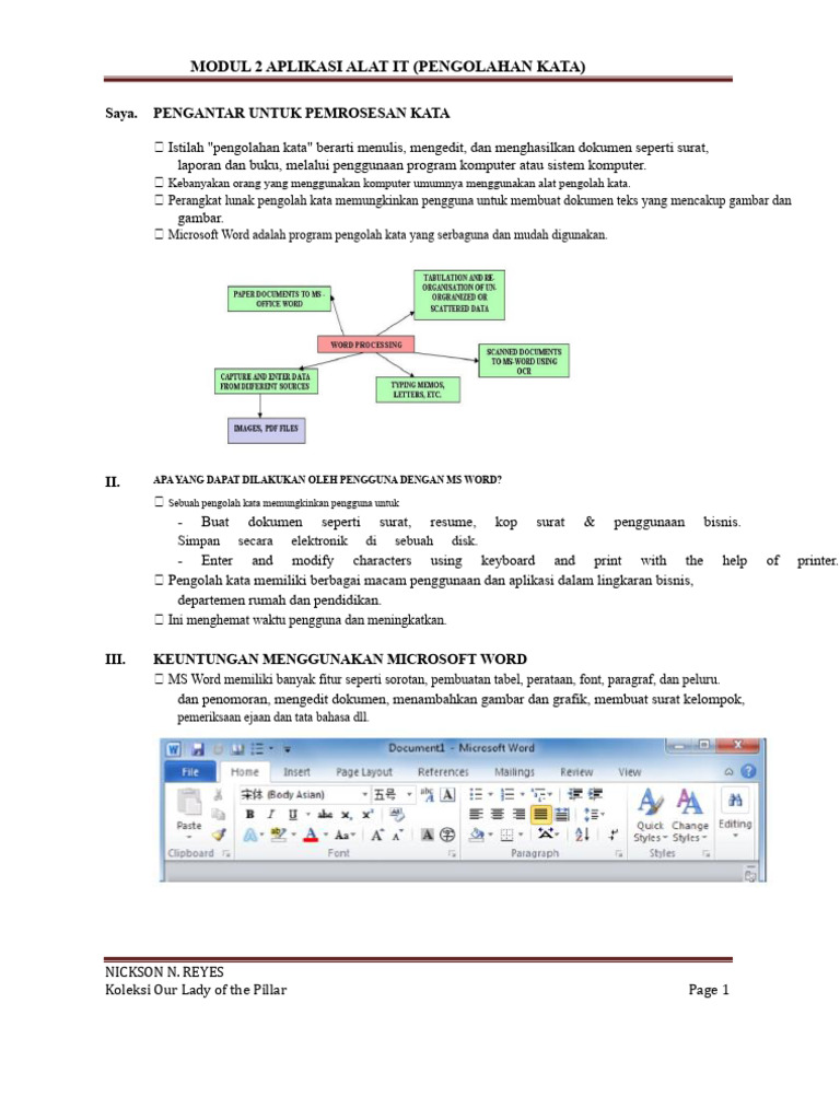 Modul 2 (Pengolahan Kata) (1) | PDF