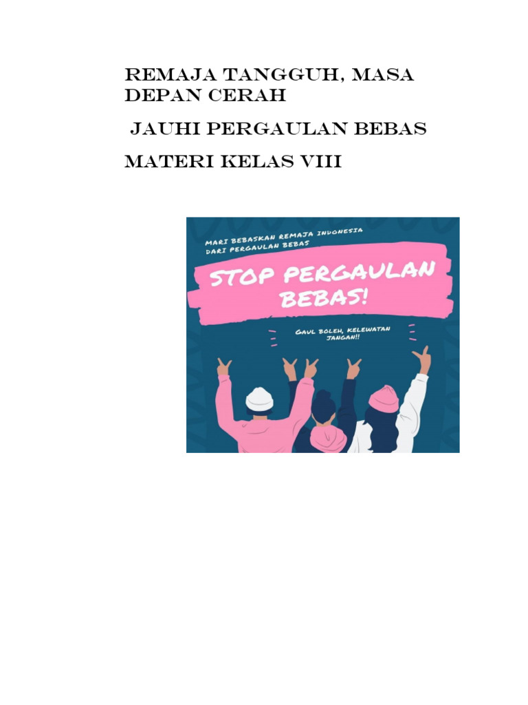 Remaja Tangguhi Pergaulan Bebas | PDF