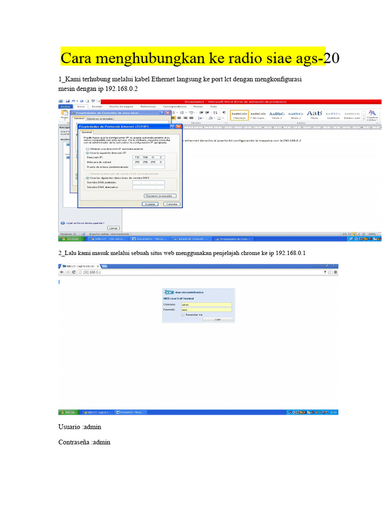 Terhubung Ke Radio Siae Ags 20 | PDF