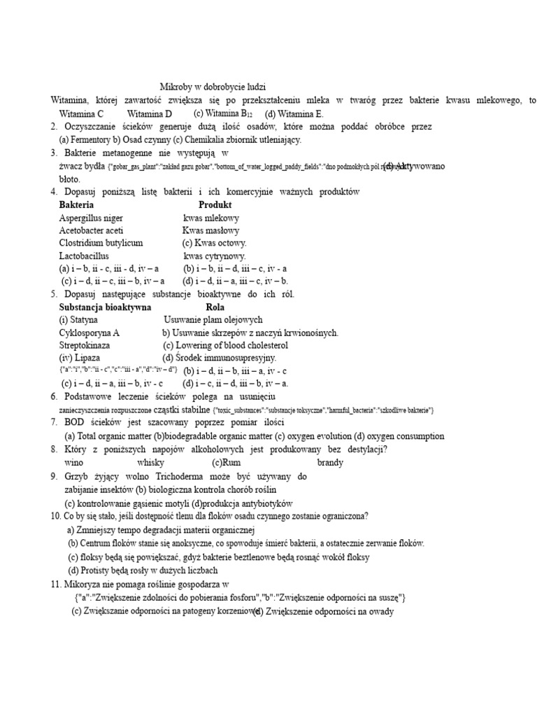 Rozdział 10 Mikroby W Dobrobycie Człowieka | PDF
