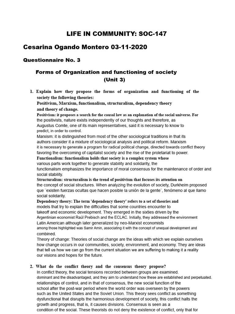 questionnaire no.3 soc,147 (2) (1) | PDF | Positivism | Liberal Arts ...