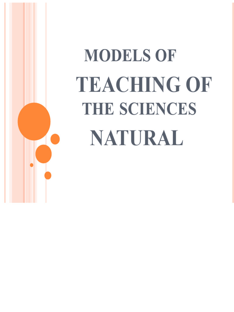 Teaching Models in Natural Sciences | PDF | Science | Knowledge