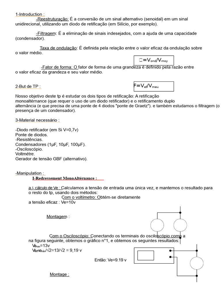 TP2 | PDF | Retificador | Voltagem
