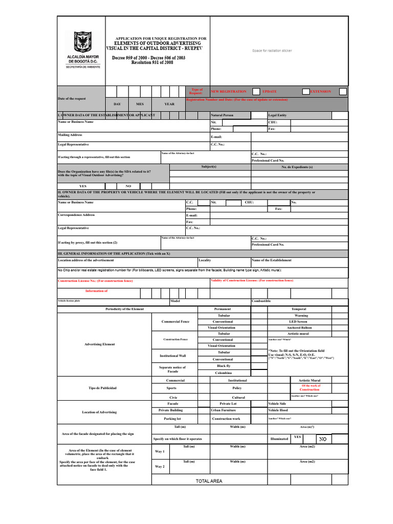 PM04 PR16 F2 Application Form For PEV Registration | PDF | Advertising | Billboard