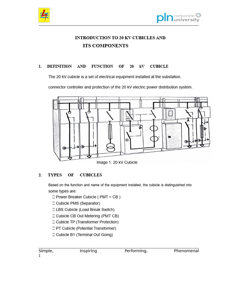 Overview of 20 kV Electrical Cubicles | PDF | Fuse (Electrical) | Relay