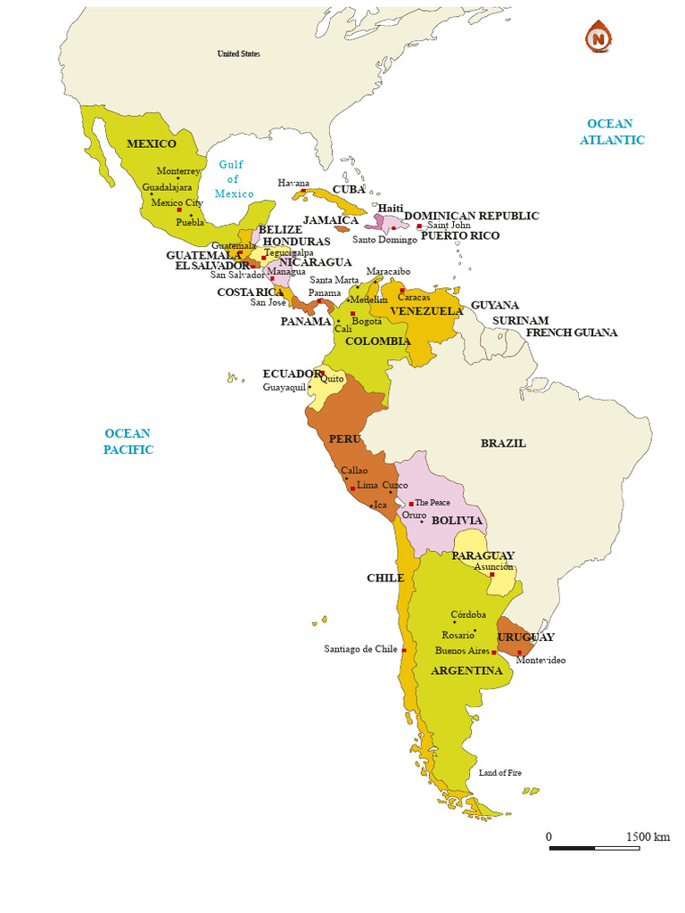 Hispanoamerica Map - Porto Editora | PDF | Tropical Cyclones | Storms