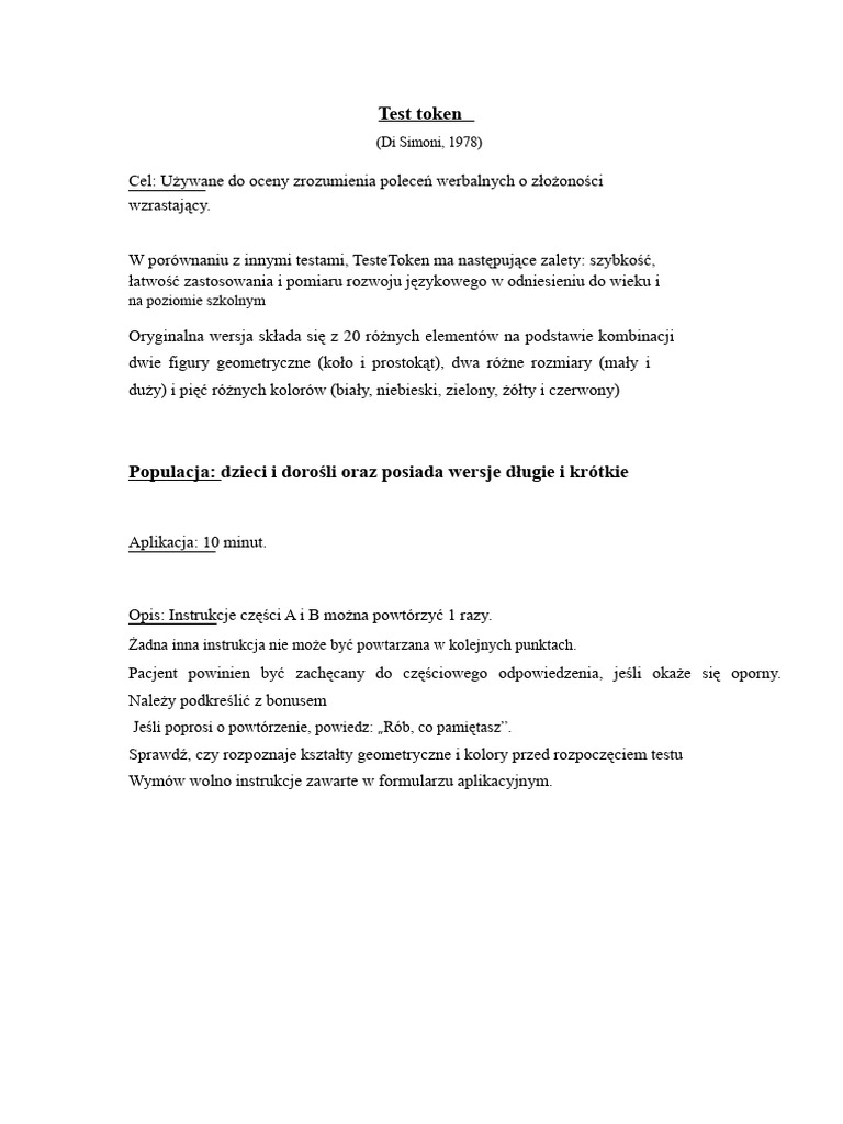 Test Token | PDF