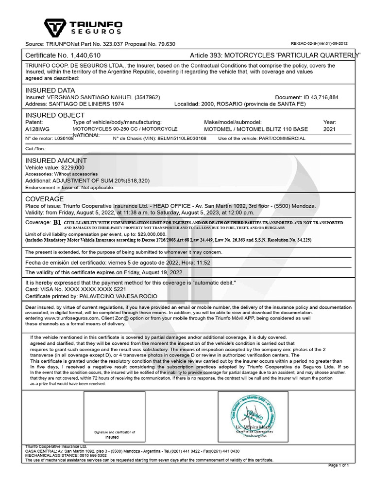 Certificate 0 | PDF | Insurance | Business Law