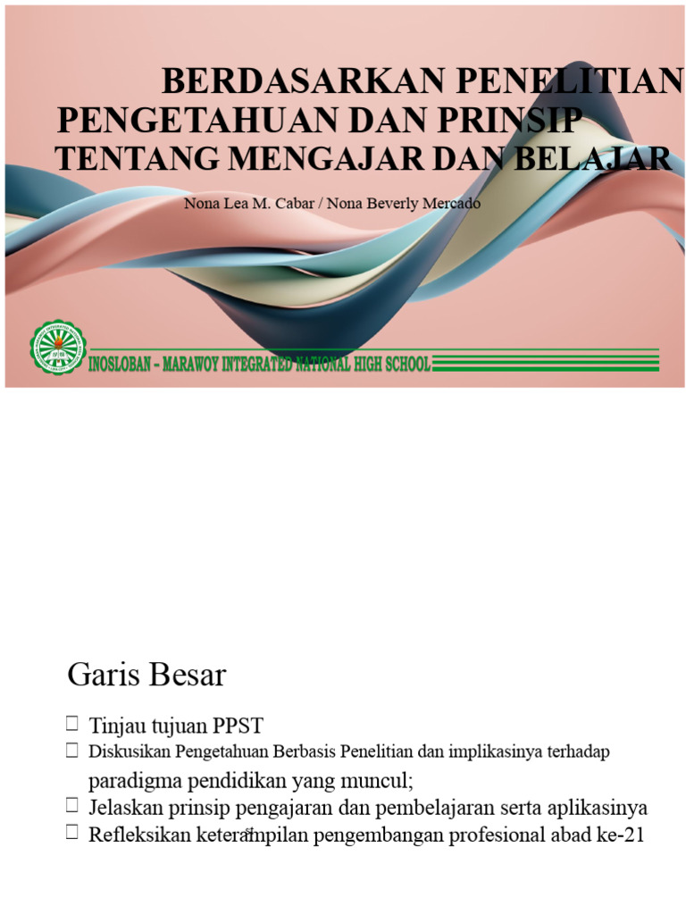 Prinsip Pengajaran dan Pembelajaran PPST | PDF