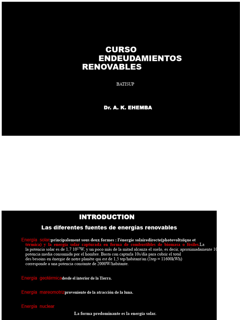 Energías Renovables: Ventajas y Aplicaciones | PDF | Energía renovable ...