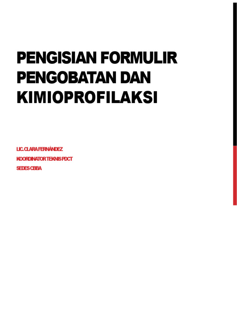 Formulir Pengobatan TB dan Kimioprofilaksis | PDF