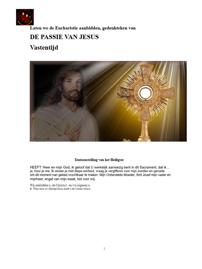 Eucharistische Aanbidding in de Vastentijd | PDF