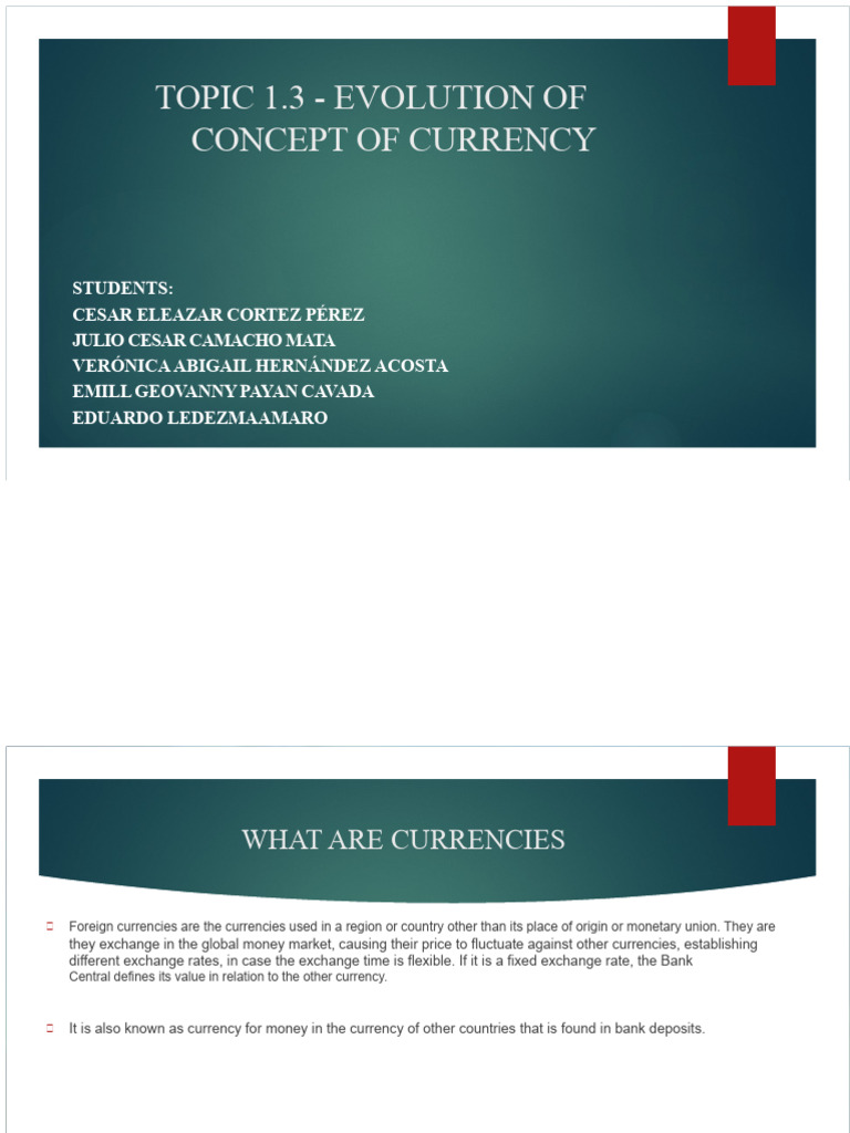 Evolution of Currency Concepts | PDF | Foreign Exchange Market ...
