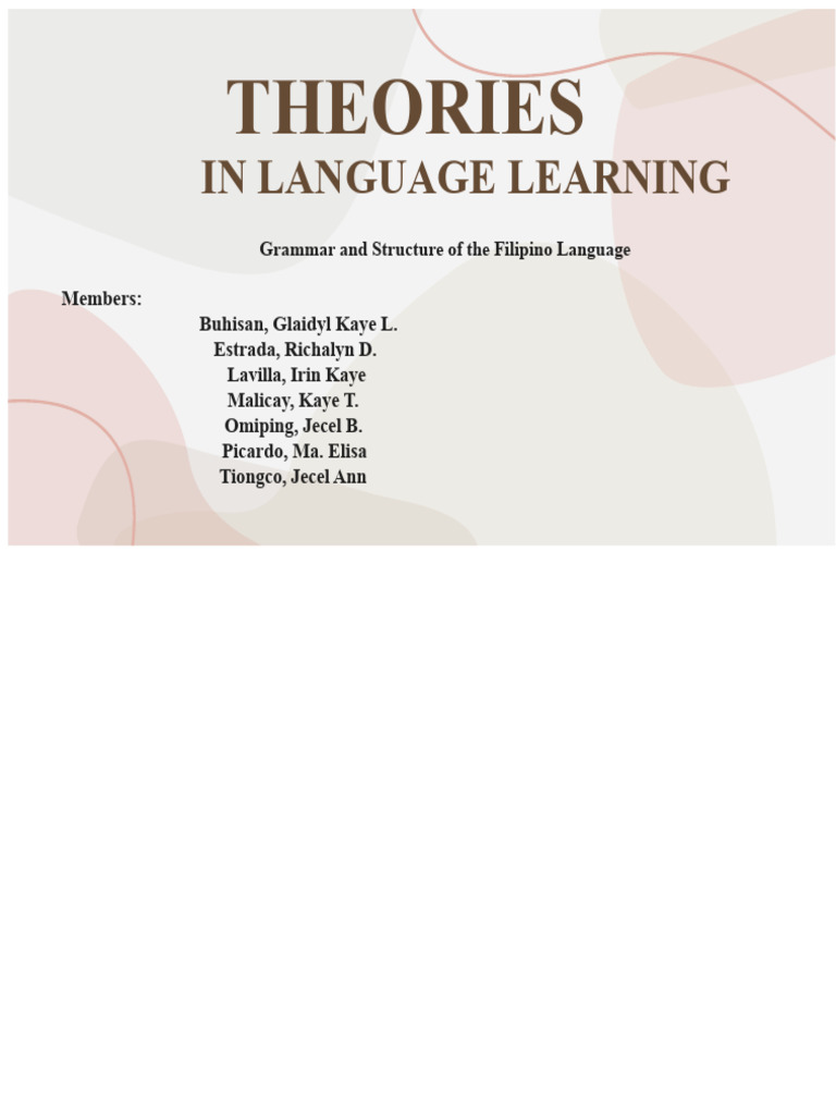 Language Learning Theories Explained | PDF | Language Acquisition ...