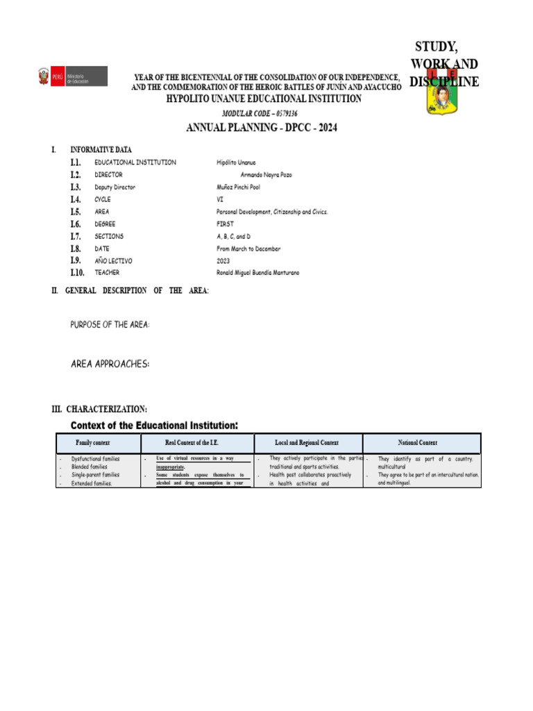Annual Plan Format - 2024 | PDF | Memory | Feeling