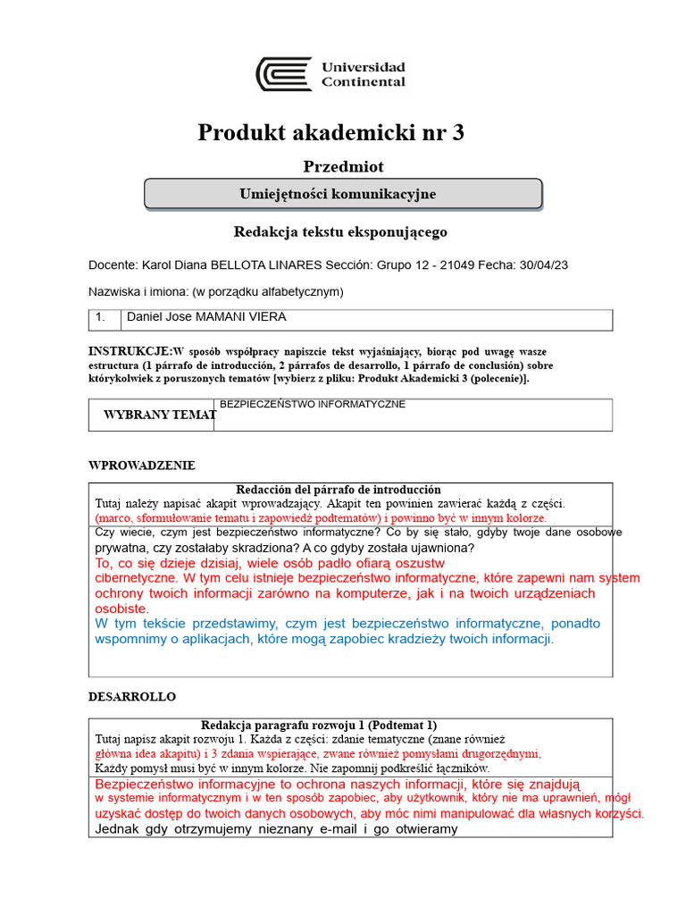 Produkt Akademicki NR 3 Rozwiązany | PDF