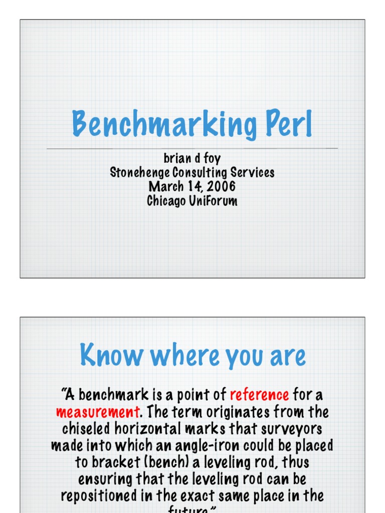 Benchmarking Perl Performance A Guide To Accurately Measuring And Optimizing Perl Code Through