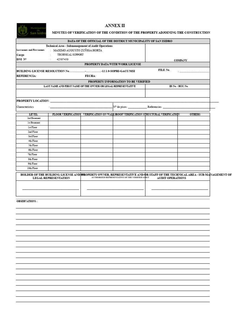 Verification Act Format of Neighbors-Maximo2020.Xlsx - Sheet1 | PDF
