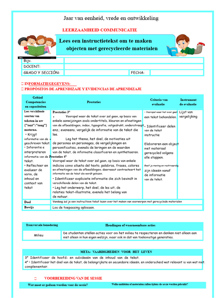 Instructie Tekst Voor Het Maken Van Objecten Van Recyclerbaar Materiaal ...