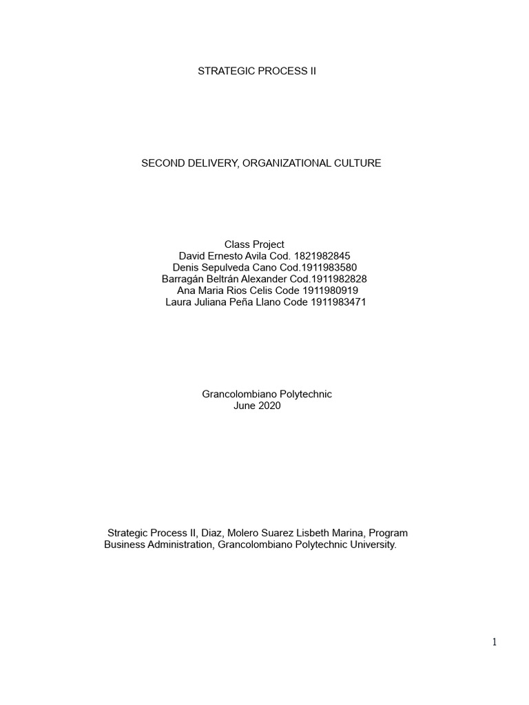 Second Delivery Strategic Processes Ii. | PDF | Market (Economics ...