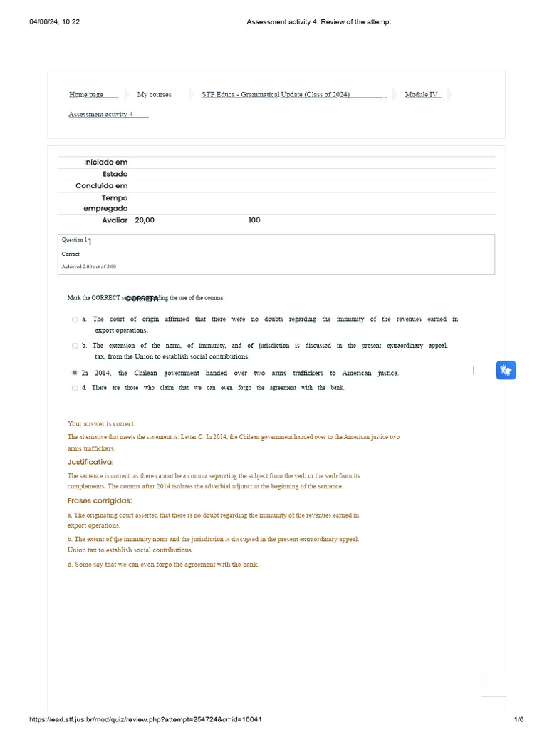 Assessment Activity 4 - Review of The Attempt | PDF | Comma | Subject ...