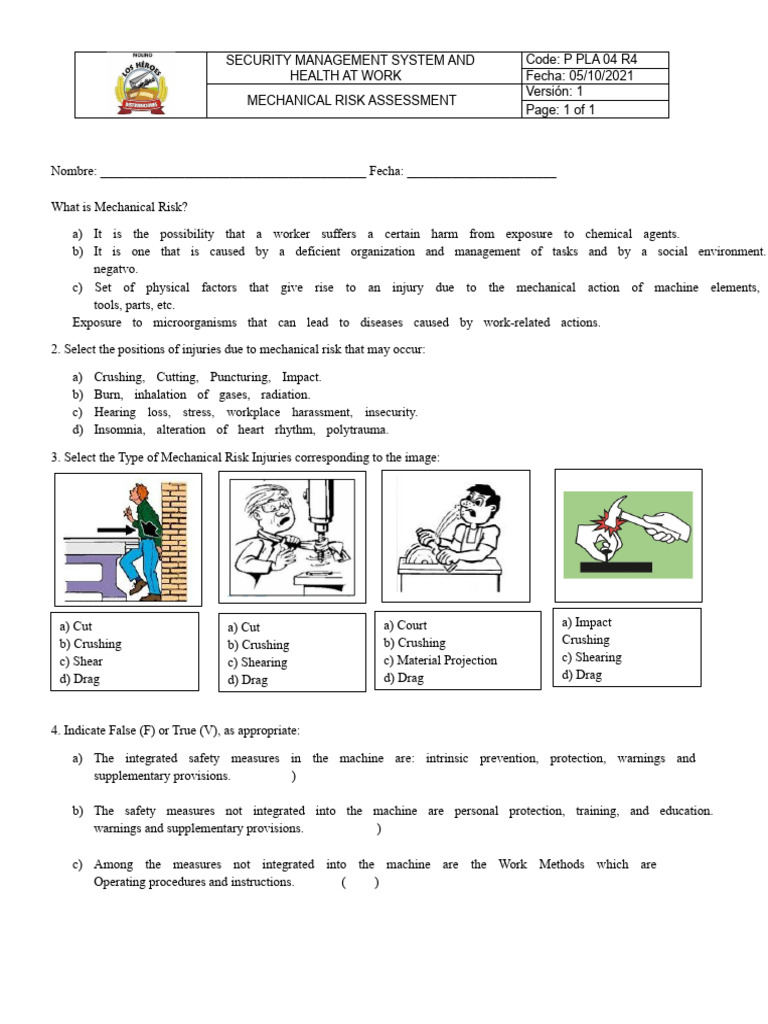 Mechanical Risk Assessment Guide | PDF | Risk | Risk Assessment