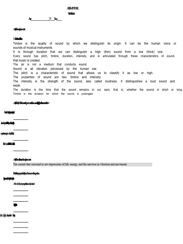 Music Activities | PDF | Sound | Pitch (Music)