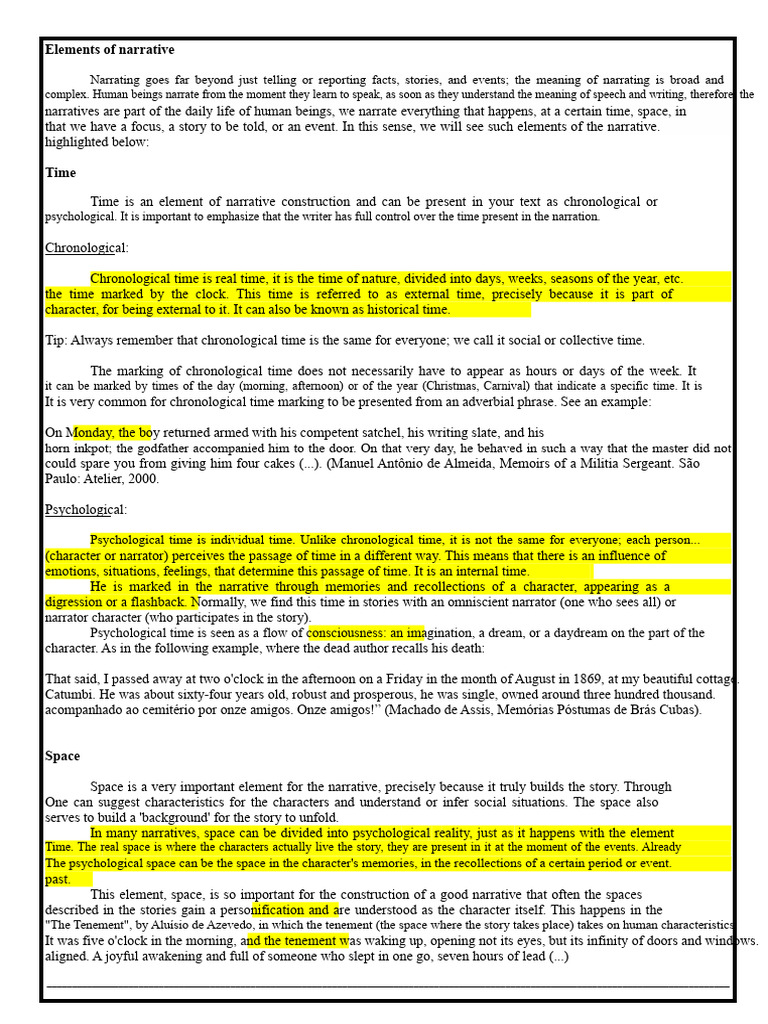 Key Elements of Narrative Structure | PDF | Narrative | Romance Novels