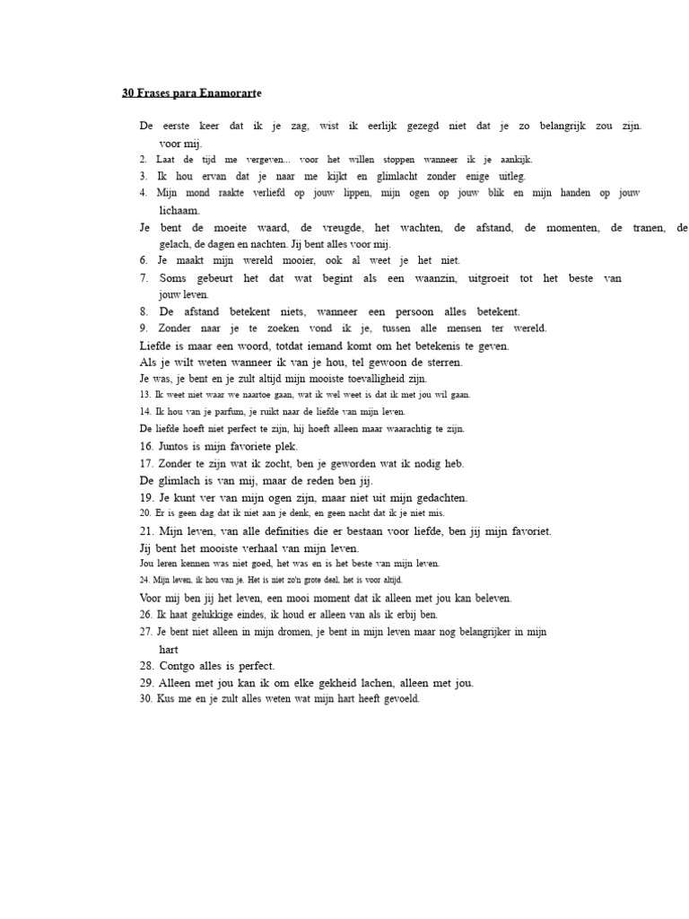 30 Zinnen Om Verliefd Op Te Worden | PDF