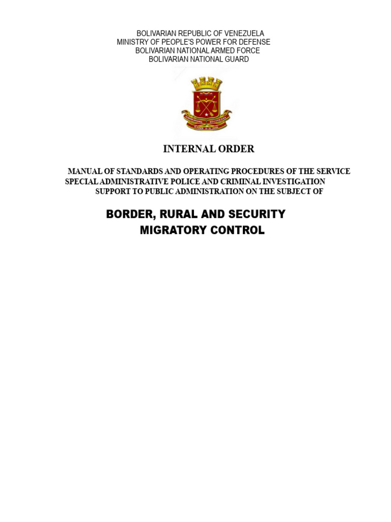 Rural Border Security and Migration Control Manual PDF | PDF | National ...