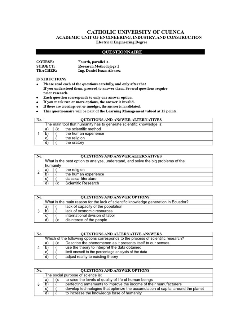 Electrical Engineering Research Questionnaire | PDF | Hypothesis | Theory