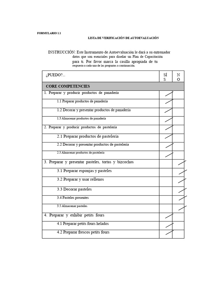 Lista de Verificación de Autoevaluación BPP NC Ii | PDF