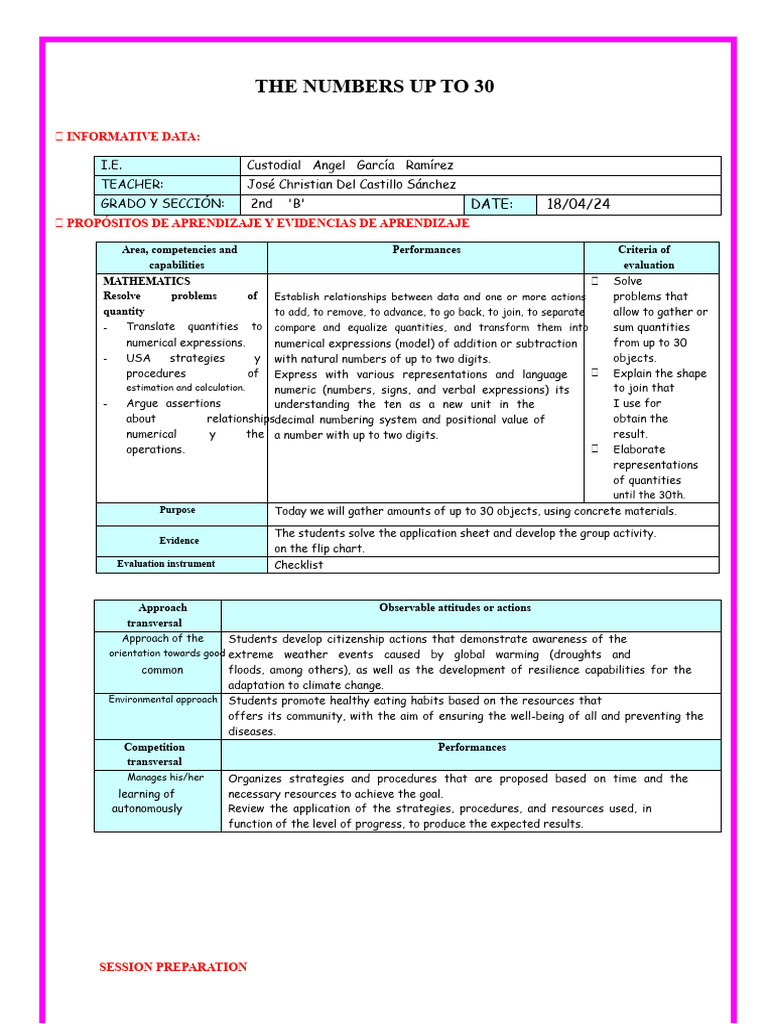 Math Session We Count Up To 30 | PDF | Mathematics | Climate Change