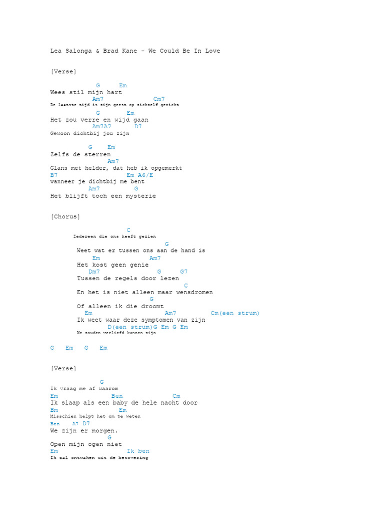 Lea Salonga - We Could Be in Love | PDF