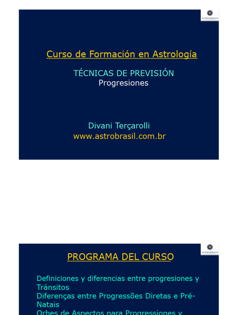 Técnicas de Predicción - Progresiones | PDF | Astrología | Astronomía