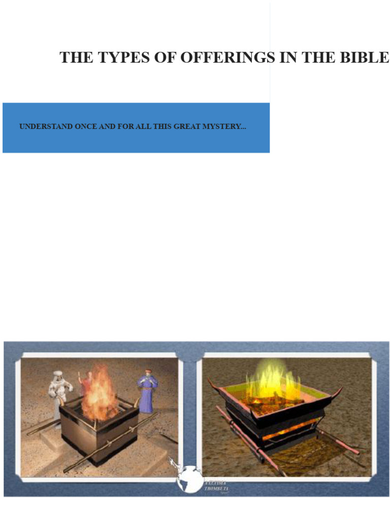 The Types of Offerings in the Bible | PDF | Sacrifice | Altar