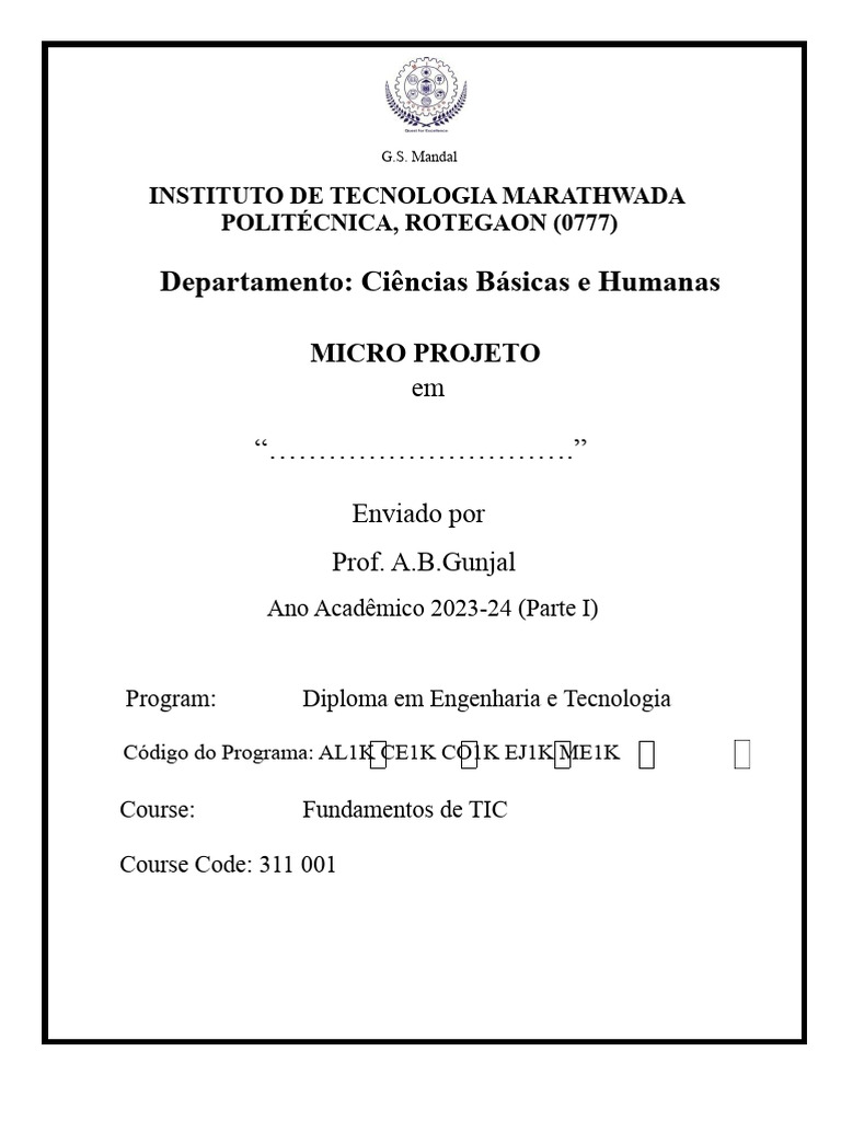 Certificado de Micro Projeto de TIC | PDF | Science