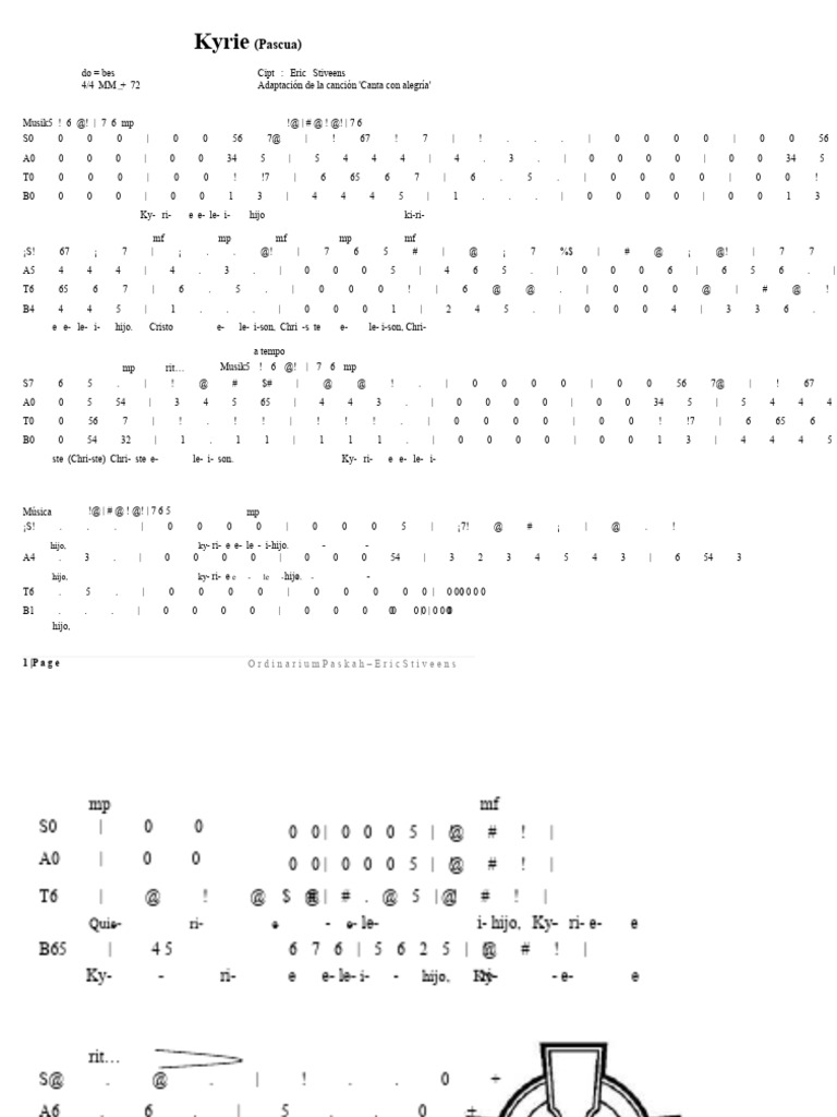 Ordinarium de Pascua Eric Stiveens | PDF | Notación musical | Musicología