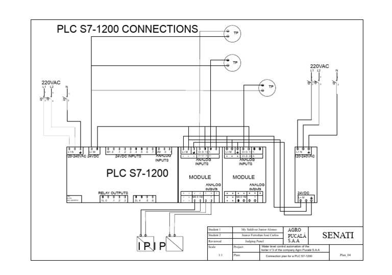 Connection Diagram of An S7-1200 PLC Plan04-Model | PDF | Computer ...