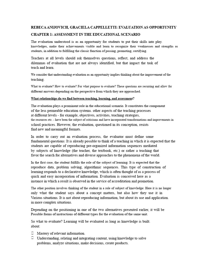 Rebeca Anijovich Pdf Educational Assessment Evaluation