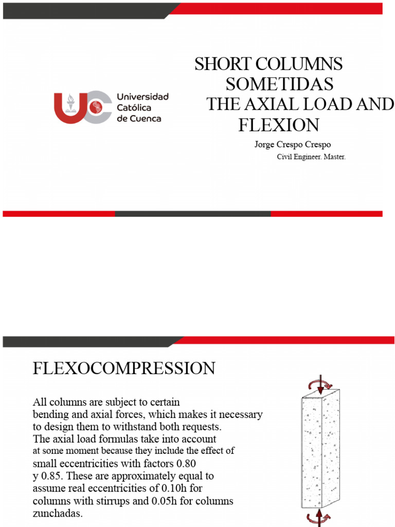 Short Columns Subjected To Axial Load and Bending | PDF | Deformation ...