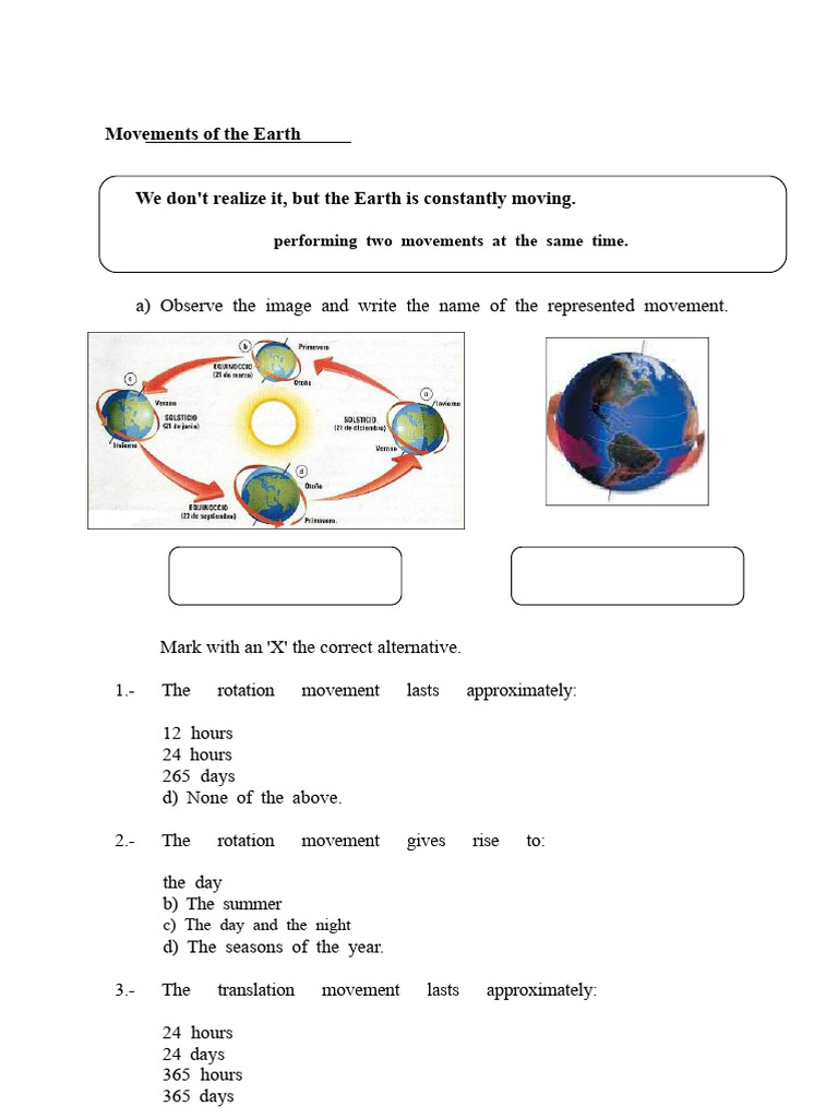 Earth Movements Test | PDF