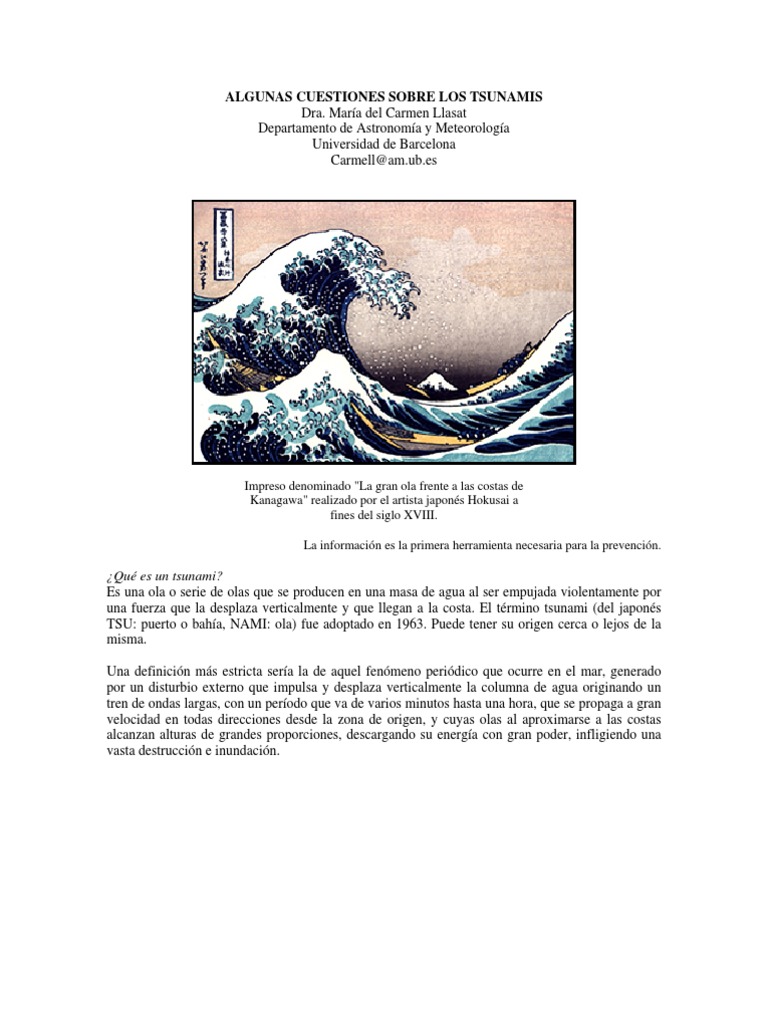 Tsunamis | PDF | Tsunami | Olas