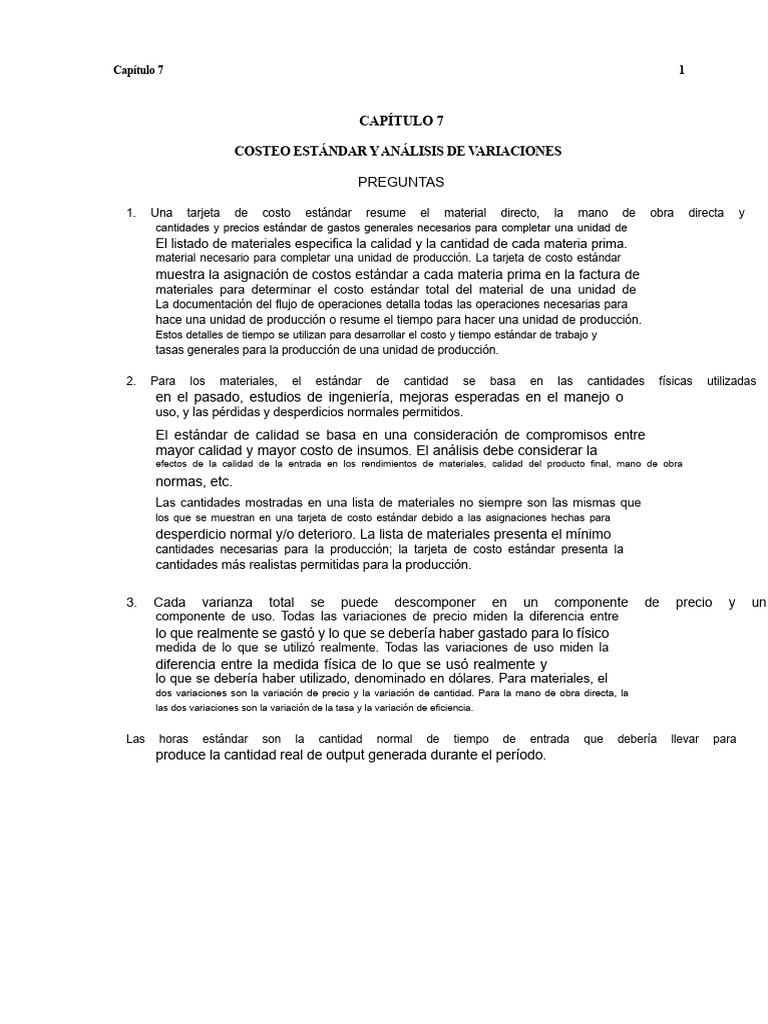 Contabilidad de Costos Raiborn y Kinney Solman Capítulo 07 Comprimir ...