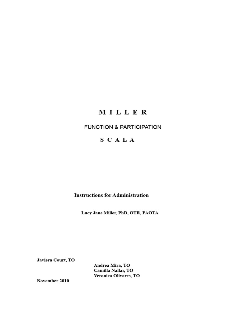 Miller Application | PDF | Knife | Foot