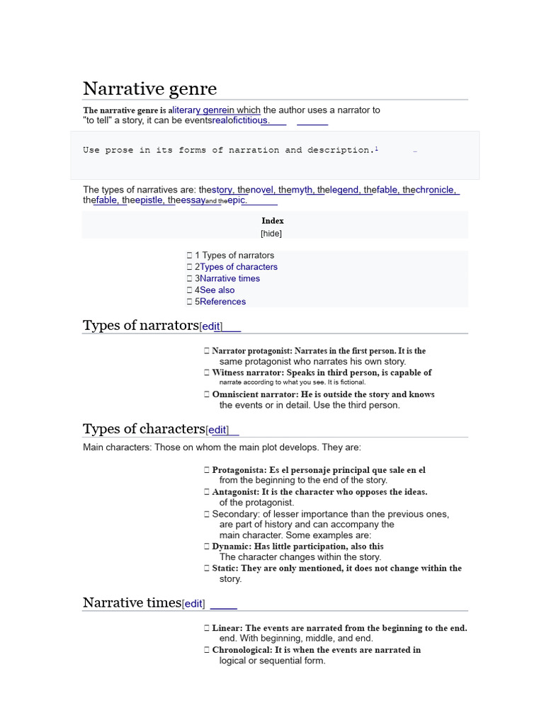 Narrative Genre | PDF | Narrative | Essays