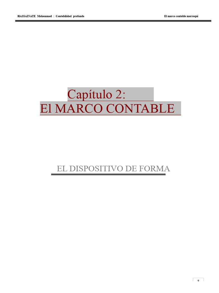 Capítulo 2. El Marco Contable | PDF | Contabilidad | Negocios económicos